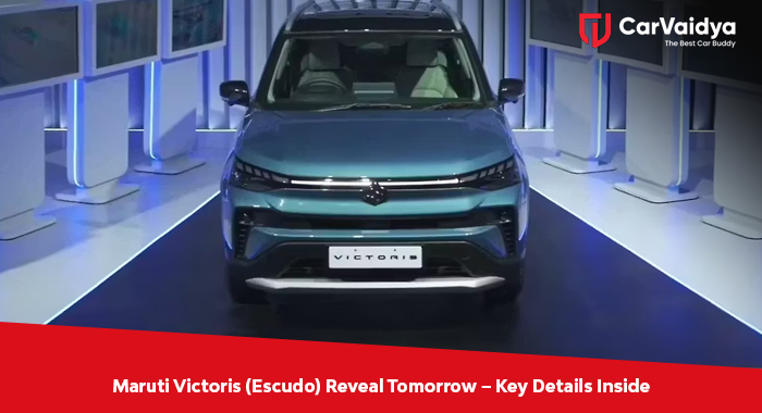 Maruti Victoris (Escudo) Reveal Tomorrow – Key Details Inside | CarVaidya